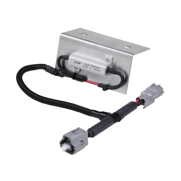 材質//抵抗器本体：アルミ、ステー：アルミ寸法//50×50mm、ステー幅：100mm、取付ピッチ：60mm（2-φ8.5）仕様//2010年以降のふそう小型車用、LEDナンバーランプ用、Tycoメタルクラッド抵抗器 25W-22Ω±5%、...