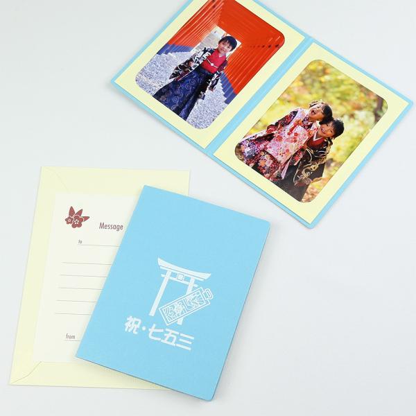 【基本仕様】Lサイズ収納、2ツ折2面（タテ・タテ） 【材質】表紙：紙（タント紙/100kg両面合紙）ポケット：紙（タント紙/100kg）メッセージカード：紙（マーメイド紙/115kg））封筒：紙（ボス紙/110kg） 【台紙厚さ】（折りたた...