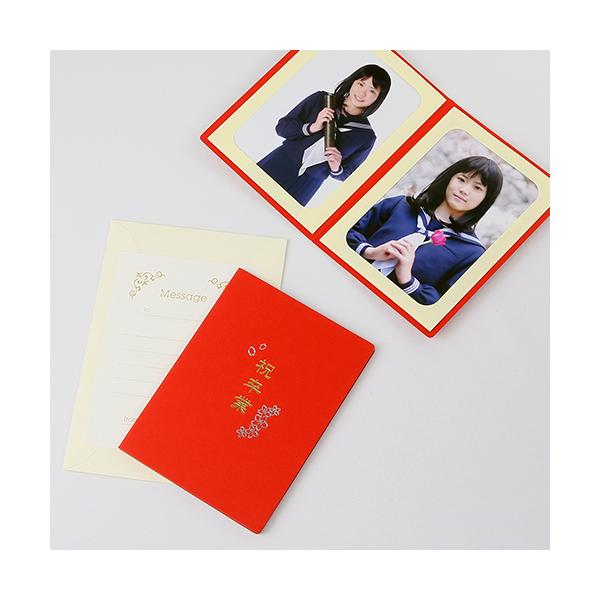 【基本仕様】Lサイズ収納、2ツ折2面（タテ・タテ） 【材質】表紙：紙（タント紙/100kg両面合紙）ポケット：紙（タント紙/100kg）メッセージカード：紙（マーメイド紙/115kg））封筒：紙（ボス紙/110kg） 【台紙厚さ】（折りたた...