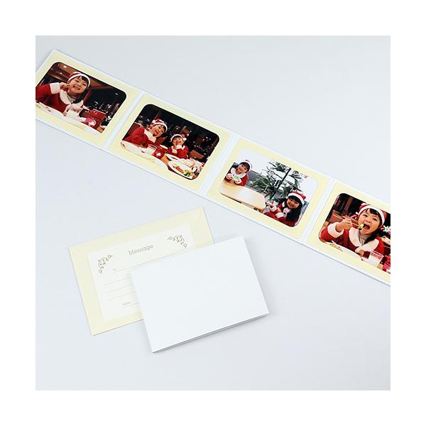 【基本仕様】Lサイズ収納、4ツ折4面（ヨコ・ヨコ・ヨコ・ヨコ） 【材質】表紙：紙（タント紙/100kg両面合紙）ポケット：紙（タント紙/100kg）メッセージカード：紙（マーメイド紙/115kg）） 封筒：紙（ボス紙/110kg） 【台紙厚...