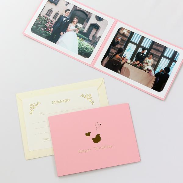 【基本仕様】2Lサイズ収納、2ツ折2面（ヨコ・ヨコ） 【材質】表紙：紙（タント紙/100kg両面合紙）ポケット：紙（タント紙/100kg）メッセージカード：紙（マーメイド紙/115kg））封筒：紙（ボス紙/110kg） 【台紙厚さ】（折りた...