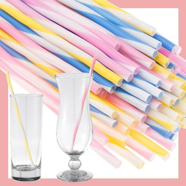 カラーはピンク、ブルー、イエローが混ざったアソートタイプです。内容キュアストロー21cm入数：500本長さ：21ｃｍ直径：6ｍｍ