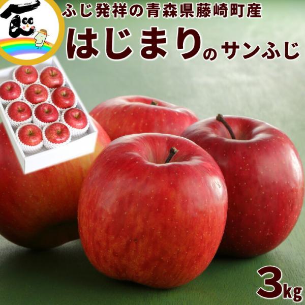 商品内容ふじりんご発祥の地 青森県藤崎町 はじまりのサンふじ 3kg 秀品9〜11個商品説明ふじりんご発祥の地・青森県藤崎町から直送！全国に広がった“サンふじ”の原点は、この藤崎町にあります。昼夜の寒暖差が大きい津軽平野で、太陽の光をたっぷ...