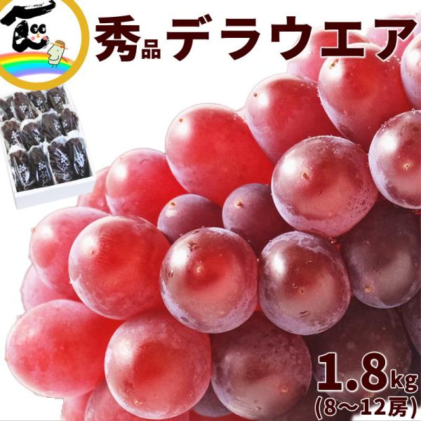 商品内容山形県産 デラウェア 1.8kg秀品、8〜12房※箱、パッケージは予告なく変更される場合がございます。あらかじめご了承ください。発送時期7月下旬〜8月中旬※収穫状況により発送時期が前後する場合がございます。あらかじめご了承ください。...