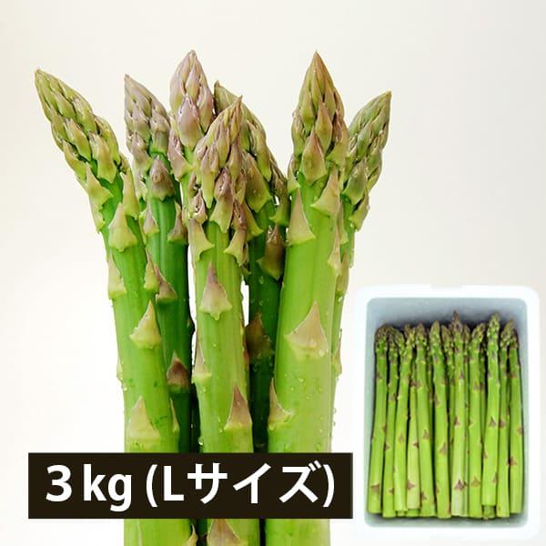 【大容量3kg！】柔らかくて甘くてみずみずしい山形県産のアスパラガスです。産地直送なので鮮度も抜群！茹でても焼いても炒めても絶品です。