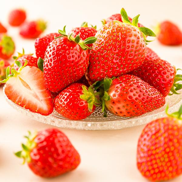 甘くて濃厚な味わいのピカピカに輝くいちご「よつぼし」です！朝摘みの新鮮ないちごをその日のうちに山形から発送いたします！サイズはいろいろですが、味は抜群！甘くて美味しいイチゴをぜひお楽しみください。