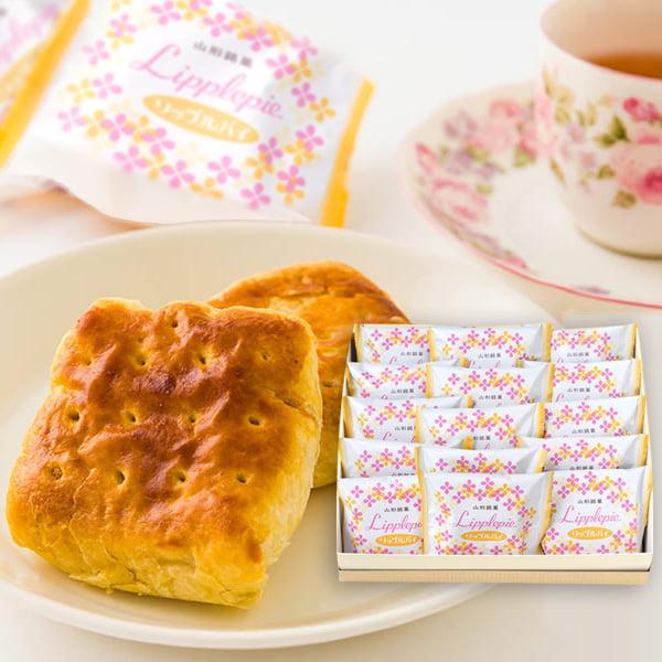 1966年発売の杵屋のロングセラー。サクサク食感の中に自家製餡がたっぷり詰まったリップルパイです。パイ生地の上質なバターの風味とくるみを練りこんだ、まろやかで香り豊かな餡のハーモニーをお楽しみください。レトロなパッケージも人気です！