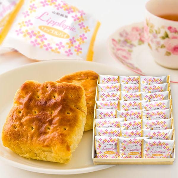 1966年発売の杵屋のロングセラー。サクサク食感の中に自家製餡がたっぷり詰まったリップルパイです。パイ生地の上質なバターの風味とくるみを練りこんだ、まろやかで香り豊かな餡のハーモニーをお楽しみください。レトロなパッケージも人気です！