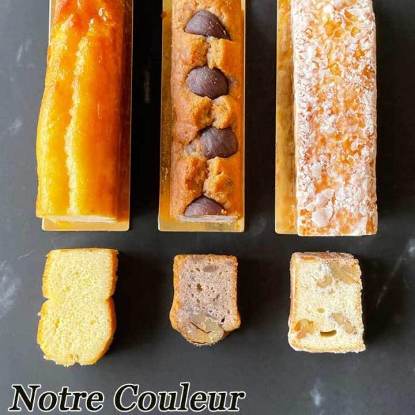 ■セット内容くるみのパウンドケーキ、ケーク・オ・マロン、ケーク・オ・シトロン　各1本＜大きさ＞横×長さ×高さ＝約4cm×22cm×3.5cm■原材料（くるみのパウンドケーキ）卵、小麦粉、砂糖、バター、くるみ、生クリーム、ベーキングパウダー、...