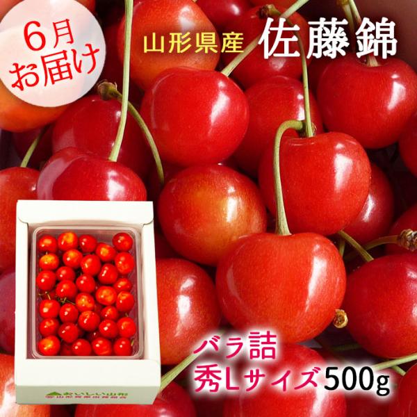 ■商品詳細6月中旬〜末日お届け予定北海道・中国・四国・九州・沖縄は別途送料500円山形県産さくらんぼ佐藤錦500gバラ詰め（秀Lサイズ）甘さも充分。ご自宅でお楽しみください。日付指定×最適な時期にお届けします