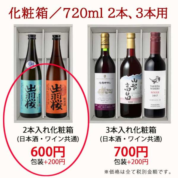 ■ご一読ください・化粧箱 720ml×2本入(日本酒・ワイン共通)・包装はしてません(包装希望の場合は商品コード【wrappingpaper】別途+200円を買い物カゴに入れてください）