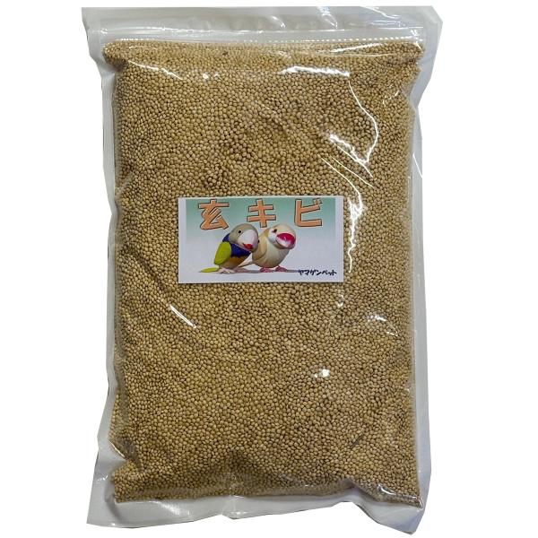 【特長】玄キビは小型鳥や中型鳥が好んで食べるエサで、市販の配合餌によく使われています。 たんぱく質が豊富です。【与え方】毎日食べただけ補給して下さい。【仕様】・内容量：1kg （無印パッケージ品です）・適合動物：文鳥・十姉妹・フィンチ類・カ...