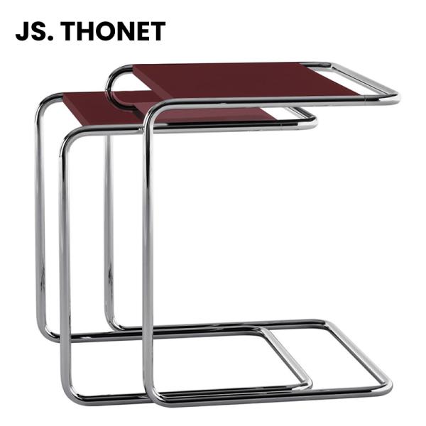 JS.THONET＜EDITION SERIOUS＞のB97 SET SERIOUSは、ジル・サンダーがマルセル・ブロイヤーのクラシックなB9ネスティングテーブルを現代的に再解釈したサイドテーブルセットです。光沢のあるチタン調のグロッシーメ...