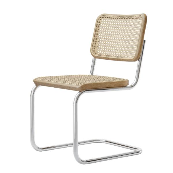 THONET S32V Pure Materials オークは、1920年代バウハウスの巨匠Marcel Breuerによる名作カンチレバーチェアの特別仕様モデルです。フレームには高級感のあるクロームメッキ仕上げのスチールパイプを採用し、堅...
