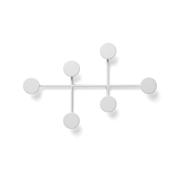壁のアクセントになる機能的なコートハンガー水平と垂直のラインの先端に丸いボタンを付けた様な、ごくごくシンプルなデザイン。壁にマウントするネジの先端は、ボタン部分に覆われ目に触れることはない。スペースや好みに合わせて、縦にも横にも自在に取付け...