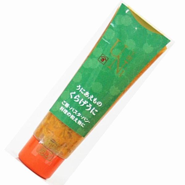 チューブ入粒うにに吟味された塩くらげをカットしブレンド。ご飯・お酒のお友に。　コリコリ感をお楽しみに。H28山口県水産加工展にて農林水産大臣賞受賞(簡便性を高めたチューブ入りに和洋食を問わずに使えると評価）