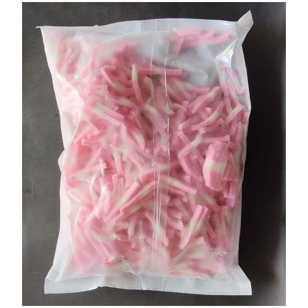 名称 冷凍魚肉ねり製品原材料 たらすり身（アメリカ製造、国内製造）、でん粉、食塩、砂糖/加工でん粉、調味料（アミノ酸）、着色料（コチニール）内容量 500ｇ賞味期限 製造日より12ヶ月保存方法 −１８℃以下で保存してください製造者 株式会社 中冷