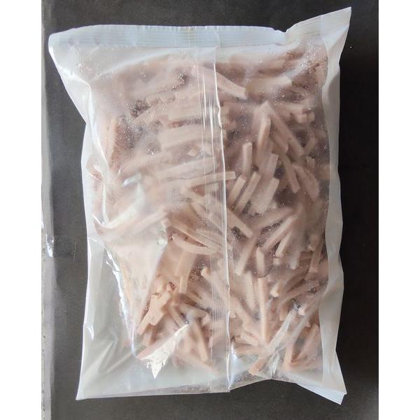 名称 冷凍魚肉ねり製品原材料 たらすり身（アメリカ製造、国内製造）、あじ、植物油脂、たまねぎ、砂糖、ポークエキス、食塩、卵白、粉末状植物性たん白、発酵調味料、香辛料、しょうが/加工でん粉、ソルビトール、調味料（アミノ酸）、トレハロース、くん...