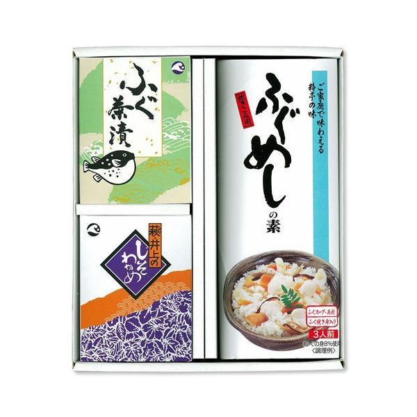 ダシから丁寧に手づくりした料亭風炊き込み御飯、萩の味しそわかめ等萩・井上の味自慢詰め合せです。【内容】しそわかめ、ふぐめしの素、ふぐ茶漬季節により多少中身や包装資材が変わる場合がございます。