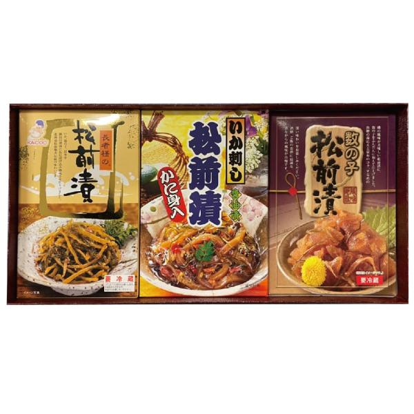 ●数の子松前漬【内容量】：230g●いかさし松前漬【内容量】：230g●松前漬【内容量】：180g
