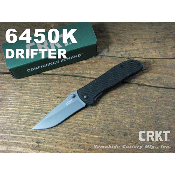 #6450Kドリフターは小さめのライナーロック・フォールディングナイフ。オーソドックスな形状で様々な用途にお勧め。ハンドルにはG10を使用し耐久性にも優れます。ライナーロックの入門ナイフとしてお薦めです。全長：165mm刃長：73.03mm...