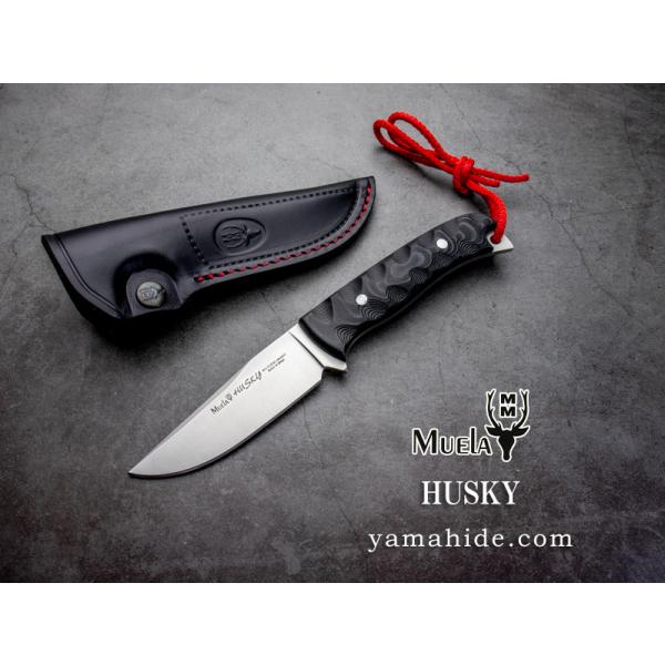 ムエラのフルタング仕様アウトドアナイフ「HUSKY 10M」。ブレードはステンレス鋼 MOVA（1.4116）を採用し、扱いやすさと耐食性に優れています。ハンドルにはブラック3Dマイカルタを使用し、立体的な波模様が滑りにくく握り込みやすい形...