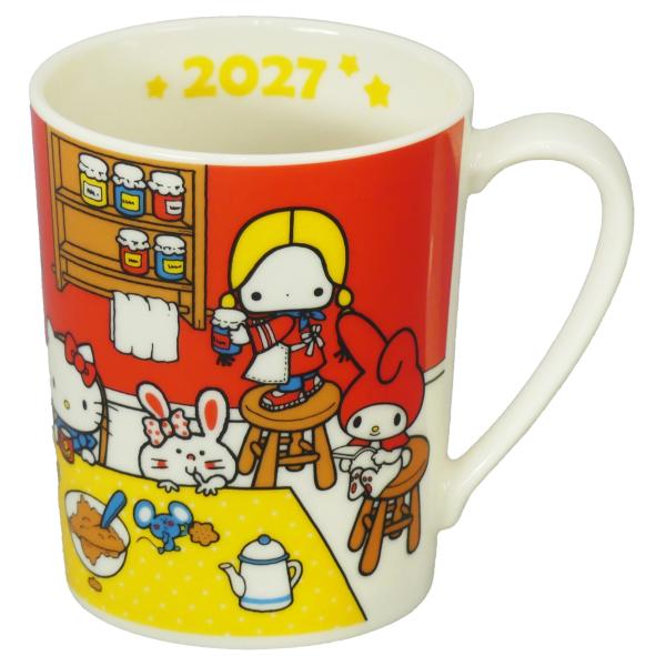 【発売日：2026年09月18日】ハローキティ マイメロ 日本製　陶磁器　電子レンジ可　サイズ　径８X高さ10cm、350ml　個箱入　重量240g