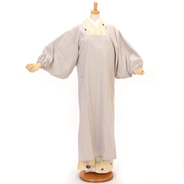 オリジナル　ロング割烹着  【きもの山喜】オリジナルで制作したロング割烹着です。オリジナルですので、他にはない商品です。日本国内で縫製しました。生地は、綿100％の生地になります。無地のシンプルデザインになります。ロング丈で通常の丈より35...