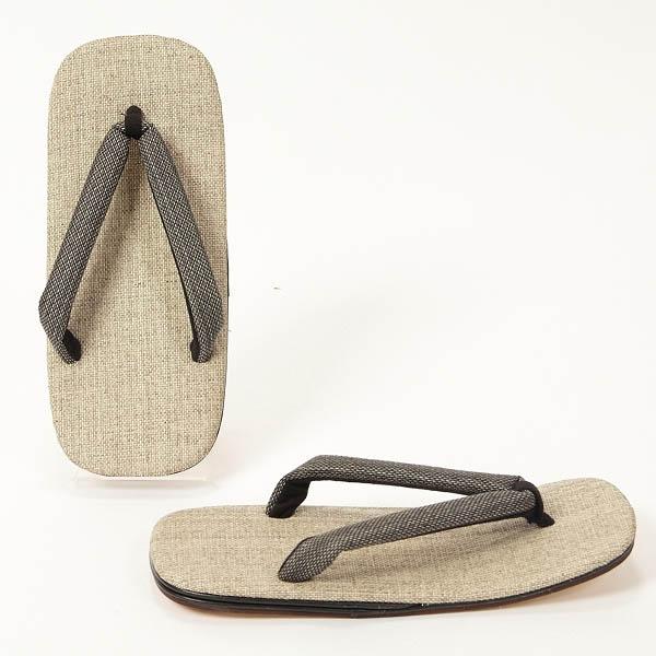 紳士雪駄　本革底 2Lサイズ  牛皮を使用した本革底の男性用の雪駄です。台の表面は、和紙を使用したさらっとした表面になっています。台本体は二枚芯になっていて、雪駄本来の仕様になっています。底裏は本革を使用し、かかと部分も本革になっています。...