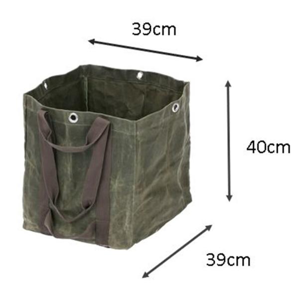 ●撥水加工した帆布生地の薪ケース