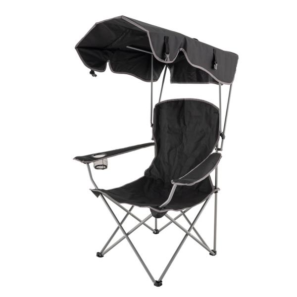 ●工具不要！パカッと開くだけで組み立て完了！●チェアとサンシェードが一体型！●コンパクト収納可能！