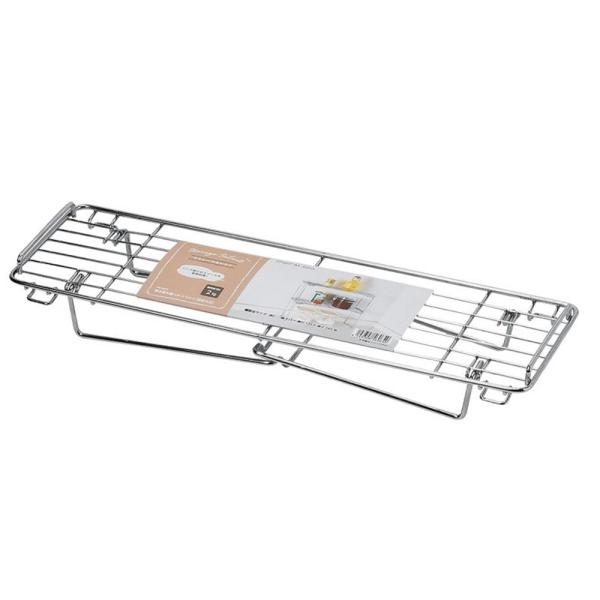 ●キッチン収納に最適なワイヤーラック●2台をスタッキング可能●使用しない時は脚を折りたたんでコンパクトに収納可能