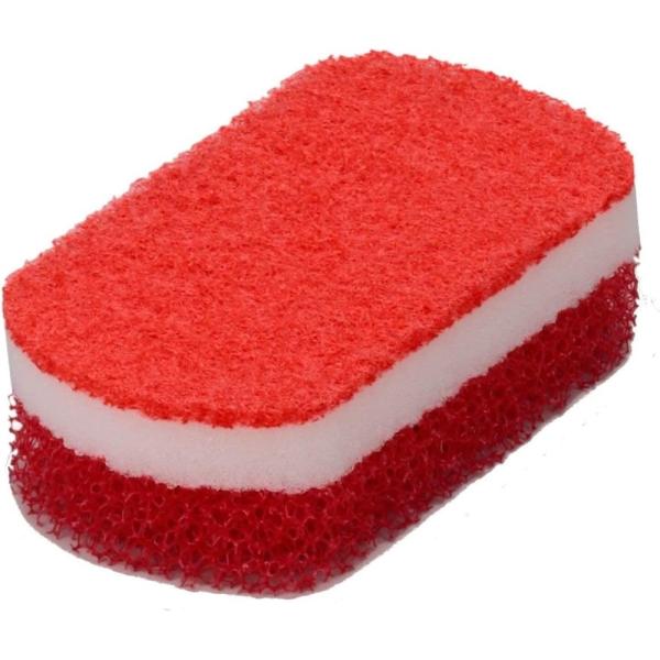 ●使い勝手の良いラウンド型スポンジ●種類の違うスポンジを貼り合わせた三層構造