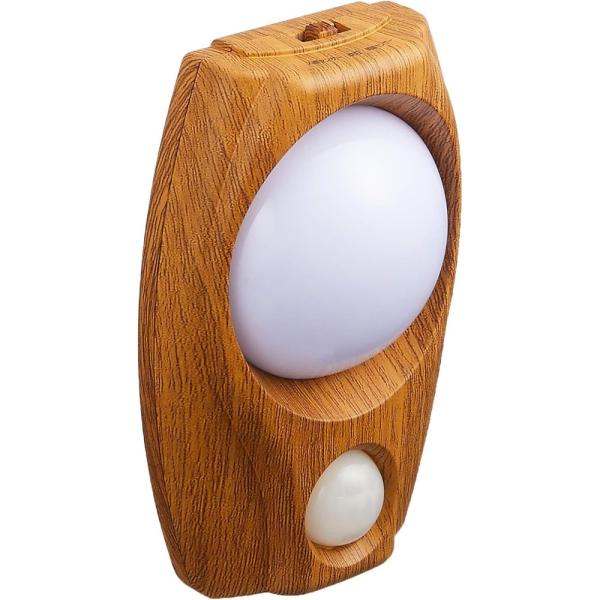 ●木目に調和した温かみのある温白LED採用で洋室にも和室にもぴったり！●用途に応じて3つの機能の中から点灯モードをお選びいただけます●直接コンセントに差し込むだけですぐにご使用いただけます●暗い時にセンサーが人を検知すると自動で点灯し、約2...