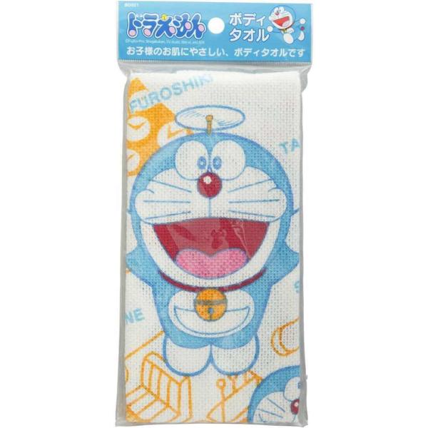 ●お子様のお肌にやさしく、お風呂が楽しくなるドラえもん柄のボディタオル●柔らかくて吸水性にすぐれたレーヨンと、泡立ちのよいポリエステルで編んだタオルです●泡立ちがよく、やわらかいタオルなので、お子様にも安心です