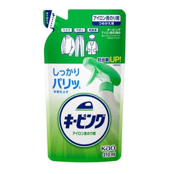 ●衣類をパリッと仕上げて、仕上がりが長持ちします●エリ・そでなど、部分仕上げにも●エリ・そでの汚れもつきにくくなります●シャツやズボンだけでなく、給食着にも●少ないスプレー回数でアイロンがけをラクに●吐出量UPのワイドスプレー