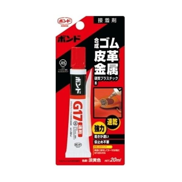 ●初期接着力が強いため、仮止めなしで接着できます。●速乾型。●ゴム・皮革・木・布・フエルト・紙・金属板・ガラス・硬質プラスチック・陶磁器タイル・コンクリート・スレートなどの軟硬質材の接着。