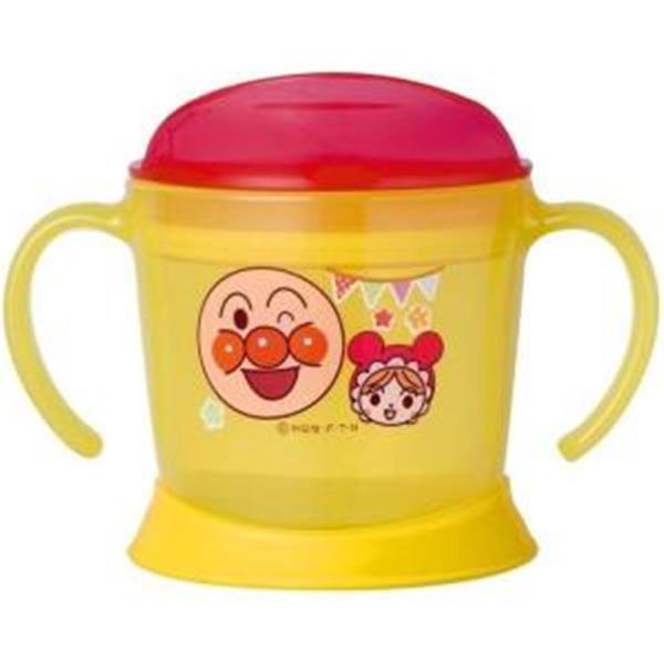 ●笑顔いっぱい！赤ちゃんに大人気アンパンマンのコップ●はじめてのコップ飲みトレーニングに●ゆっくり出てくる飲み口サポートをつけて少しずつ飲む練習●飲み物が出てくるところを確認しながら飲めます●上手に飲めるようになったらコップで飲む練習●両手...