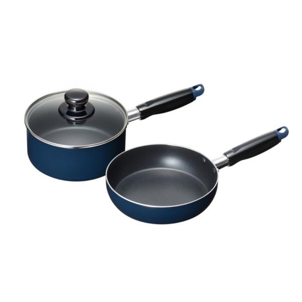 ●ネイビーカラーで揃えたフライパン・鍋シリーズです●ふっ素加工でこびりつきにくく、お手入れもしやすい●シンプルで使いやすい、暮らしに馴染むネイビーカラー●毎日のお料理に使いやすい●ガス火・IH対応です