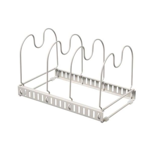 ●狭いキッチンを快適に。ミニキッチンにちょうどいいシリーズ●自由に幅を変更でき、シンク下を活用した省スペース収納に便利です●必要分のコンパクトなサイズ感がちょうど良いスタンドです●仕切りパーツを収納するもののサイズに合わせて、スリットに固定します