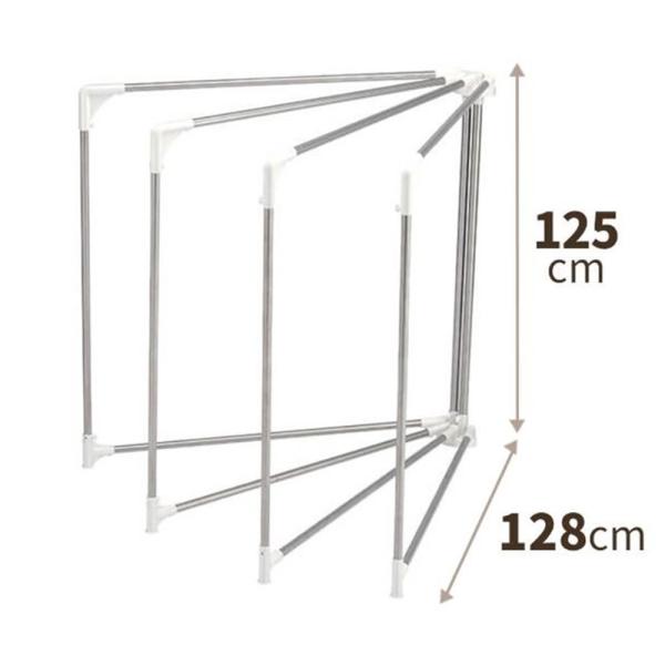 ●扇型の布団干しです●4枚まとめて干せます●布団が地面に着きにくい高さ設計●場所に合わせて角度を自由に調節できます