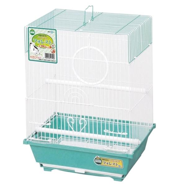 ●引き出しタイプでお掃除ラクラク！●エサ入れ、水入れ、ブランコ、止まり木付きのオールインワンセットです。