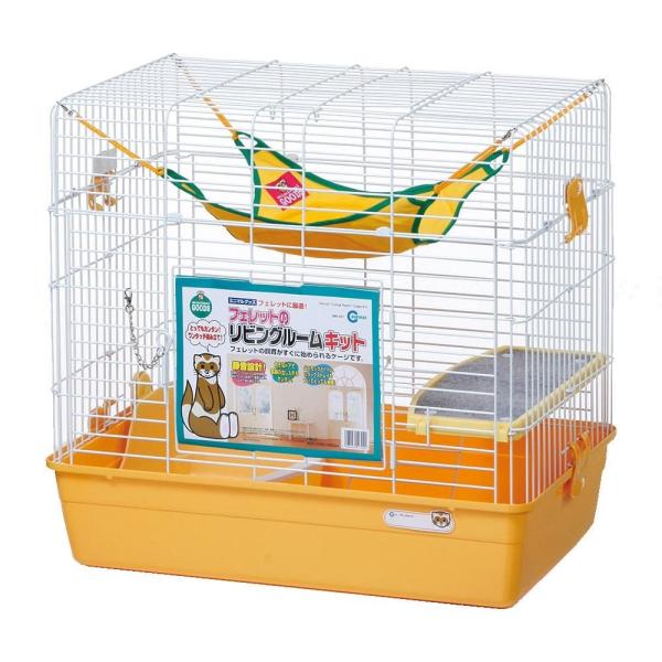 ●ハンモックとトイレ、リラックストレイが付いているのでフェレットの飼育がすぐに始められるケージです●とってもカンタン！ワンタッチ組み立て●極太ワイヤー使用で、重量があり、丈夫で音も静かです●大きなドアでとっても便利●食器やトイレの出し入れが...