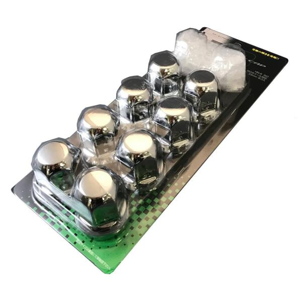 ●ISO規格ナット33mm用ナットキャップです●クロームメッキ仕上げで輝き抜群※大型用ホイールナットには、32mm(約31.8mm)が使用されている場合があります。 弊社ISOホイールナットキャップは、33mm(約32.8mm)に合わせて製...