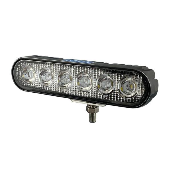 ●横長タイプのLED作業灯です●DC12V・DC24V・DC48V共通で使用できます(許容入力電圧範囲:DC10V~DC80V)●3WハイパワーLEDを6個搭載(消費電力13W)●ランプ全体で1060ルーメンを発揮、とても明るい作業灯です●...