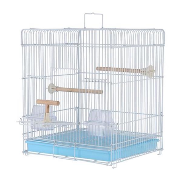 ●シンプルデザインの手のり用ケージ●大きく開く正面扉に小鳥のステップ＆憩いの場になる「キャップ付き手のりパーチ」が付いた手のりのための飼育ケージです●フックなどで着脱不要、お手入れしやすい「トレイin本体」のシンプル設計●汚れが気になる「ト...