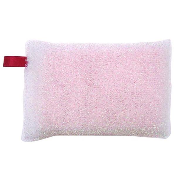 ●泡立ちの良いスポンジを、虹色に輝くループフィルムで包んだ、キラキラとかわいいクリーナーです●キズをつけずに汚れをかき落とします●お弁当箱のスミや小さい容器などが洗いやすいミニサイズ