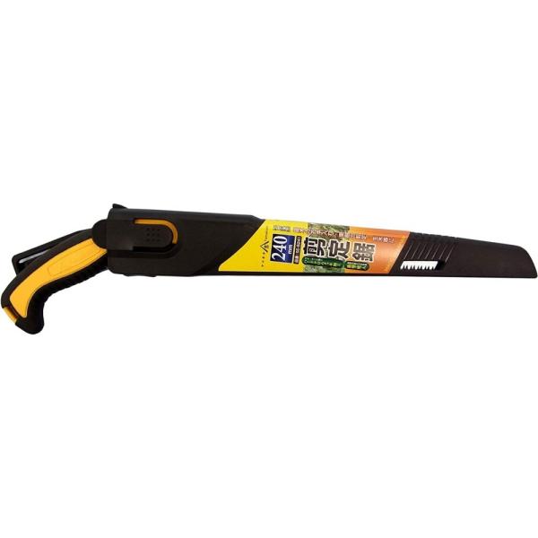 ●使い易さを追求した替刃式サヤ付鋸です<br>●軽量ハンドルで繰り返し作業でも疲れにくいのが特徴です<br>●刃先は衝撃焼入れを施してますので耐久性が良くメッキコーティングでサビ・ヤニに強いです<br>●...