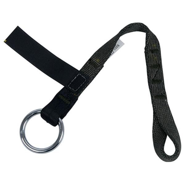 ●連結ベルト。●ハーネスの背部D環に取付けることで、昇降用墜落防止器具の安全ブロックやベルブロック等のフックを、目視で確認しながら確実・安全に連結が出来ます。●連結ベルトの取付方法は、端末のアイ加工部でハーネス後部のD環にチョーク掛けするこ...