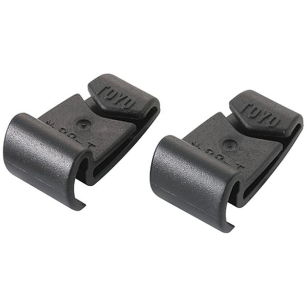 ●ヘルメット取付け用ゴーグルクリップ。●ヘルメットに取り付けたクリップにゴーグルのバンドを固定します。●幅の広い溝付ヘルメット用です。●2個入りです。